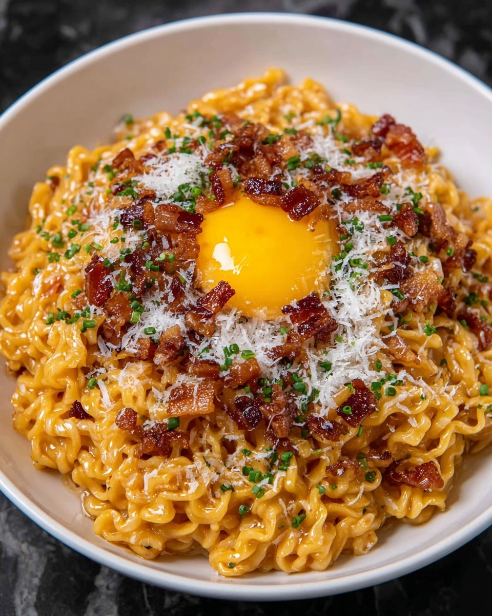 Ramen Carbonara: Creamy Korean-Italian Fusion Delight